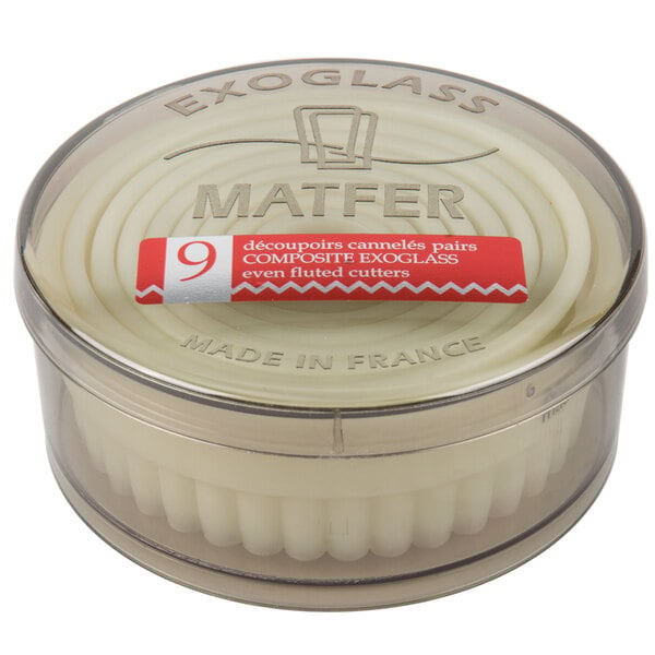 Matfer Bourgeat 150101 9-Piece Exoglass Round Non-Stick Fluted Pastry ...