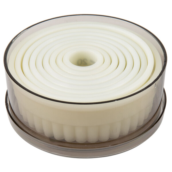 Matfer Bourgeat 150101 9-Piece Exoglass Round Non-Stick Fluted Pastry ...