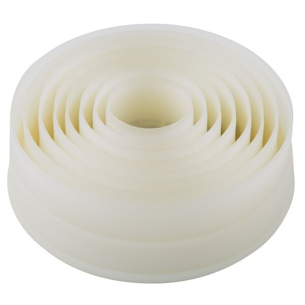 Matfer Bourgeat 150104 7-Piece Exoglass Round Non-Stick Plain Pastry ...