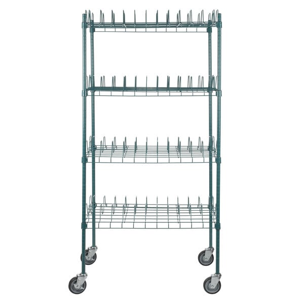 Regency 24" x 36" Green Epoxy Drying Rack 4-Shelf Kit with 64" Posts ...
