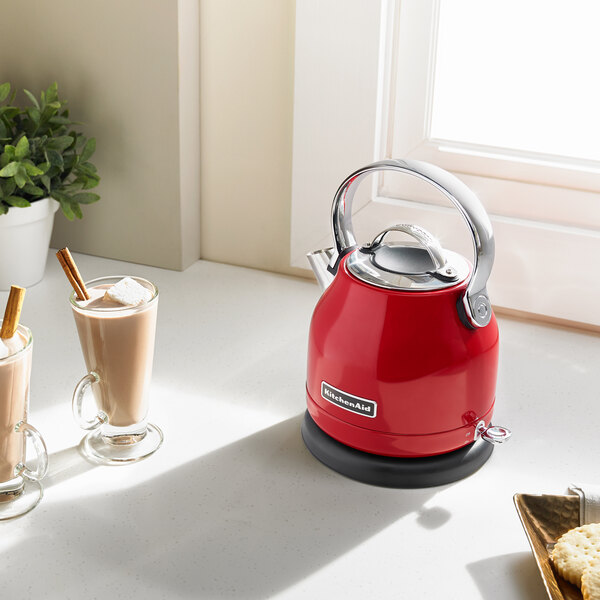 KitchenAid KEK1222ER 1.25 Liter Stainless Steel Empire Red Electric ...