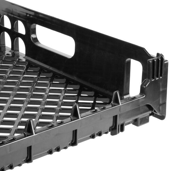 Orbis NPL630B 26" x 22" x 4" Customizable Black Double Bun Bakery Tray ...