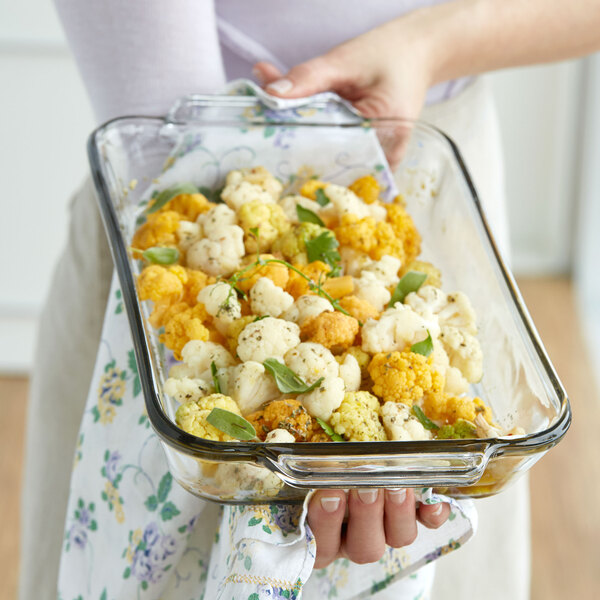 Anchor Hocking 81936AHG18 Basics 2 Qt. Clear Glass Baking Dish - 3/Case