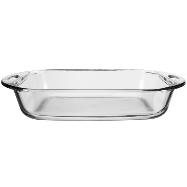 Anchor Hocking 81989AHG17 Basics 3 Qt. Clear Glass Baking Dish - 2/Case