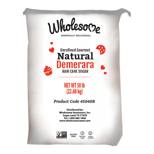 Wholesome Sweeteners Demerara Turbinado Sugar - Bulk 50 lb.