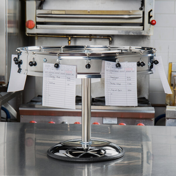 Choice Stainless Steel Order Wheel / Ticket Holder - 16 Clips with ...