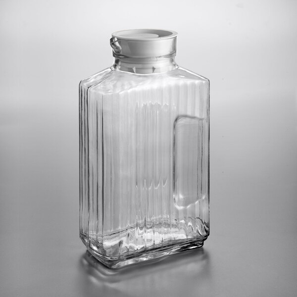 Anchor Hocking 93221AHG17 Bistro 64 oz. Glass Pitcher with Stopper - 4/Case