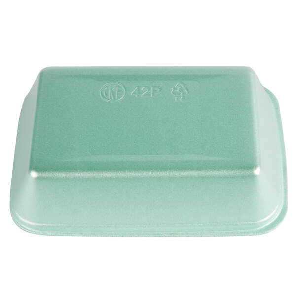 CKF 88244 (#42P) Green Foam Meat Tray 8 1/4" x 5 3/8" x 1 3/4" - 200/Pack
