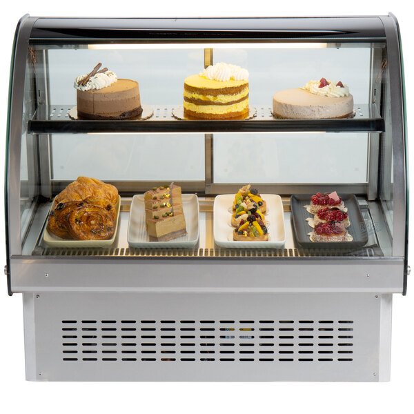 Vollrath 40842 36" Curved Glass Drop In Refrigerated Countertop Display ...