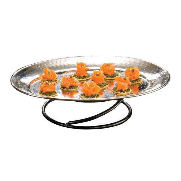 American Metalcraft LWUS738 Wrought Iron Riser - 7" x 2 7/8"