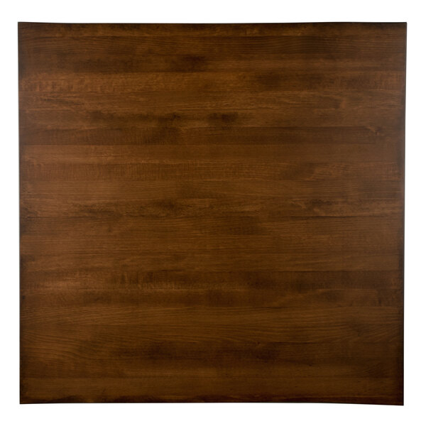 Lancaster Table & Seating Industrial 36" Square Rustic Walnut Finish ...