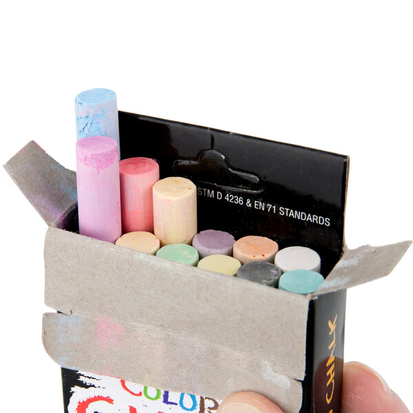 Choice Dustless Chalk: Assorted Color, 12-Count Box