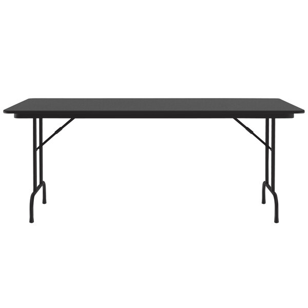 Correll CF3696M-07 36" x 96" Black Granite Light Duty Melamine Folding ...
