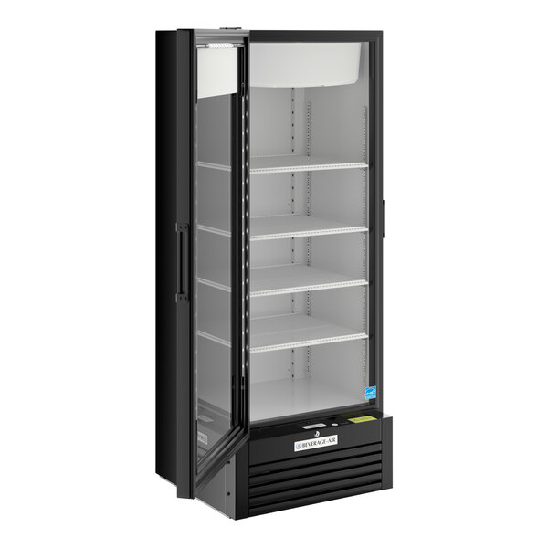 Beverage-Air MT12-1B 25" Marketeer Series Black Refrigerated Glass Door ...