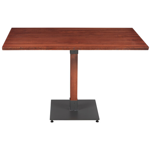 Lancaster Table & Seating 30" x 48" Solid Wood Live Edge Dining Height ...