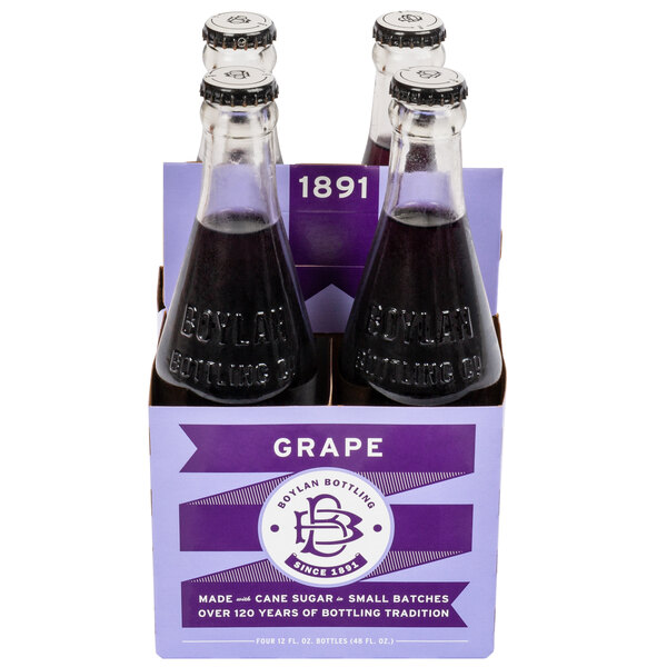 Boylan Bottling Co. Grape Soda 12 fl. oz. - 24/Case
