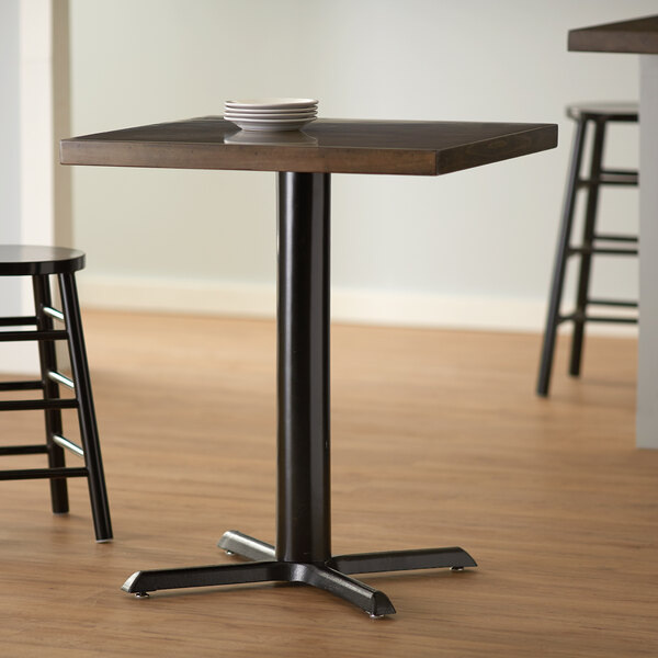 Lancaster Table & Seating Cast Iron 30" x 30" Black 4 1/2" Counter ...