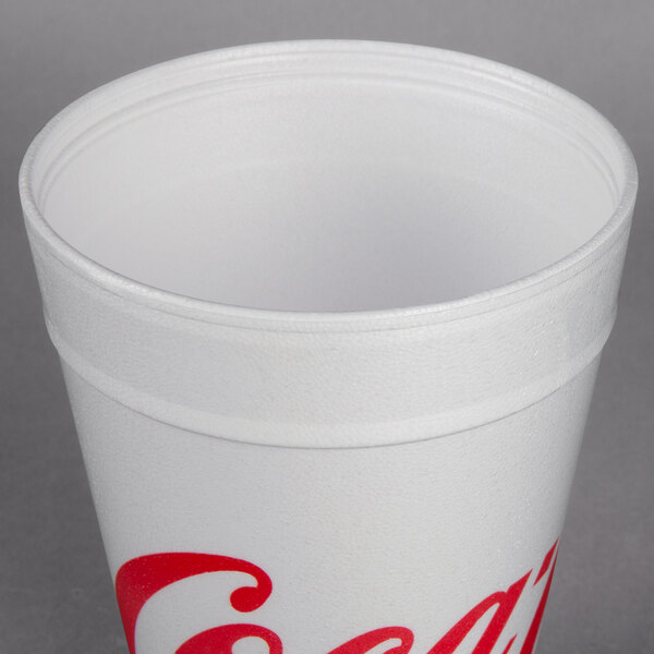 Dart 32TJ32C 32 oz. Coke® Foam Cup - 500/Case