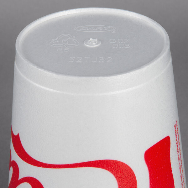 Dart 32TJ32C 32 oz. Coke® Foam Cup - 500/Case
