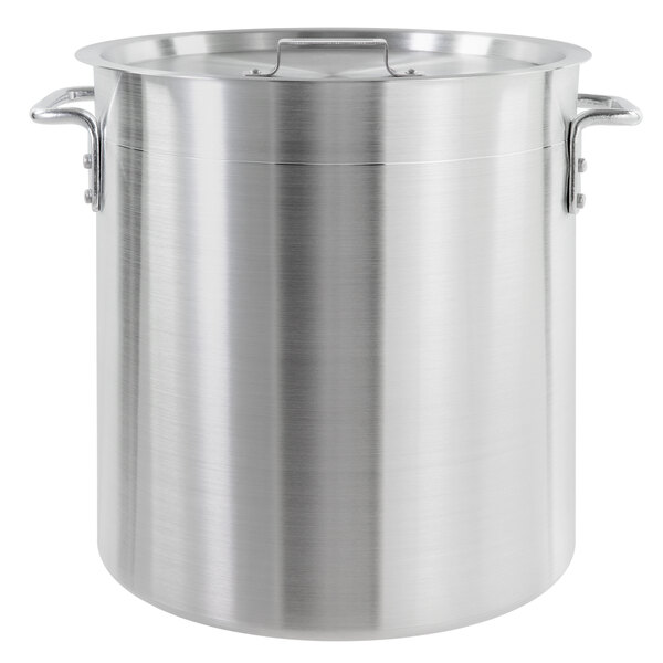 Choice 40 Qt. Standard Weight Aluminum Stock Pot with Cover