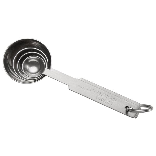 Vollrath 47118 4 Piece Stainless Steel Round Measuring Spoon Set