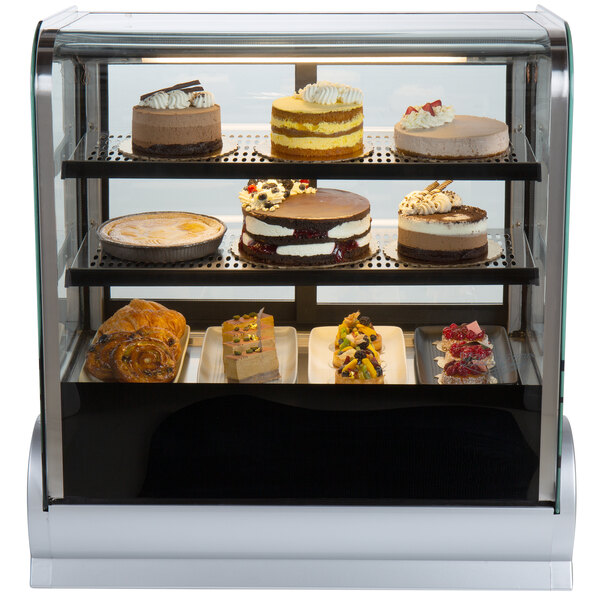 Vollrath 40862 36" Cubed Glass Refrigerated Countertop Display Cabinet