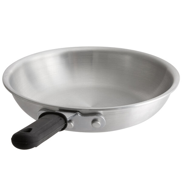 Choice 8" Aluminum Fry Pan with Black Silicone Handle