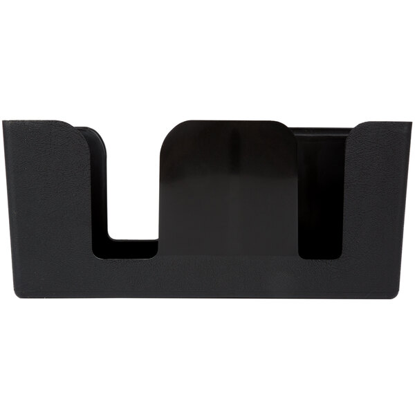 Choice Black Plastic Bar Caddy Organizer - 9 3/8" x 5 5/8" x 4 3/16"