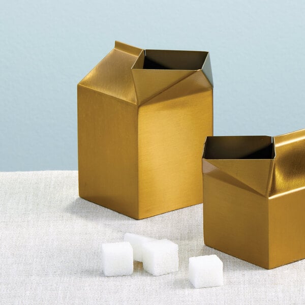 American Metalcraft MCG500 5 oz. Gold Satin Finish Stainless Steel Milk ...