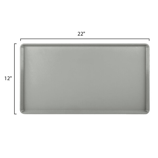 Cambro 1222D107 12" x 22" Pearl Gray Dietary Tray - 12/Case