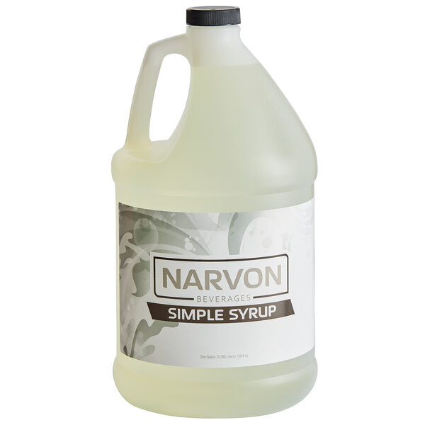 Narvon 1 Gallon Simple Syrup - 4/Case