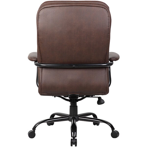 Boss B991 BB Bomber Brown LeatherPlus Heavy Duty Double Plush Chair