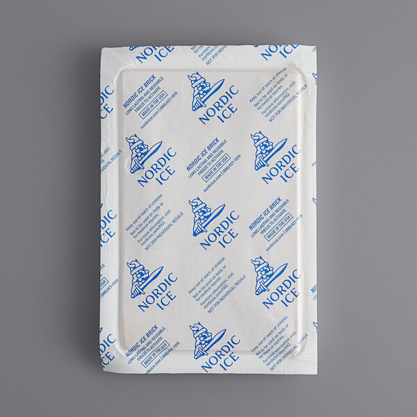 Nordic 18 oz. 8 1/4" x 5 1/2" x 3/4" Foam Brick Cold Pack NB18 - 26/Case