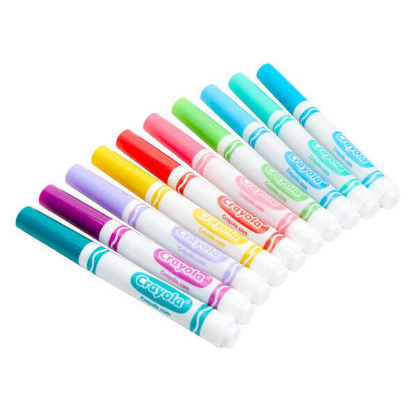 Crayola 587725 10 Count Bold And Bright Assorted Color Markers