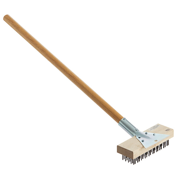 Carlisle 36372500 Sparta Oven and Grill Brush with 30" Wooden Handle ...