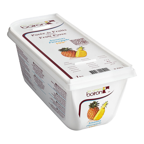 Les Vergers Boiron Pineapple 100% Fruit Puree 2.2 lb. - 6/Case