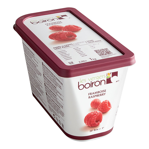 Les Vergers Boiron Red Raspberry Puree 2.2 lb. - 6/Case