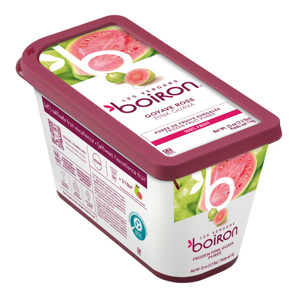 Les Vergers Boiron Pink Guava 100% Fruit Puree 2.2 lb.