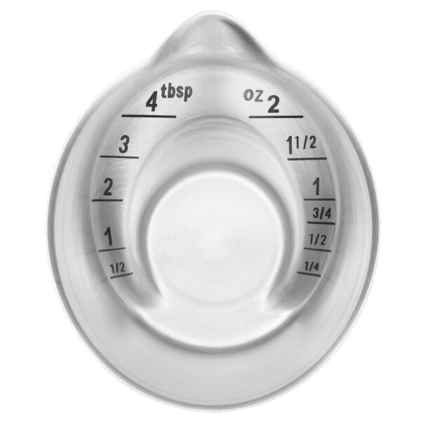 OXO 1233080 2 oz. (1/4 Cup) Stainless Steel Angled Measuring Cup / Jigger
