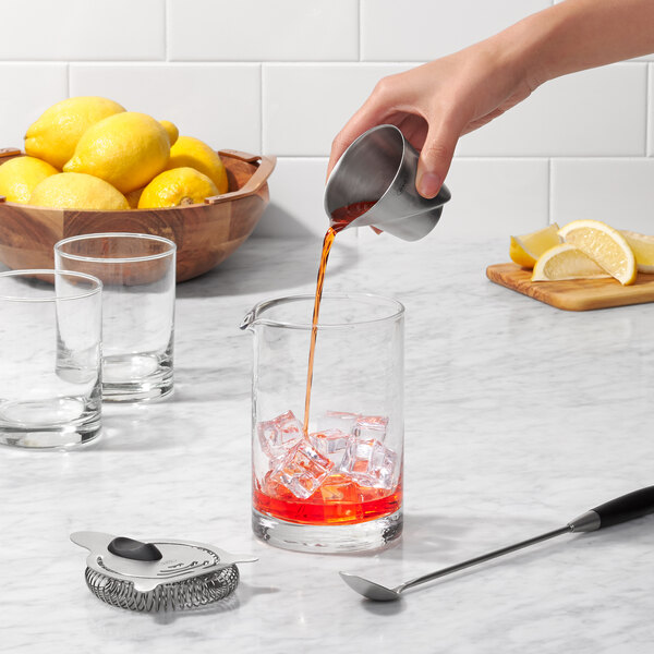 OXO 1233080 2 oz. (1/4 Cup) Stainless Steel Angled Measuring Cup / Jigger