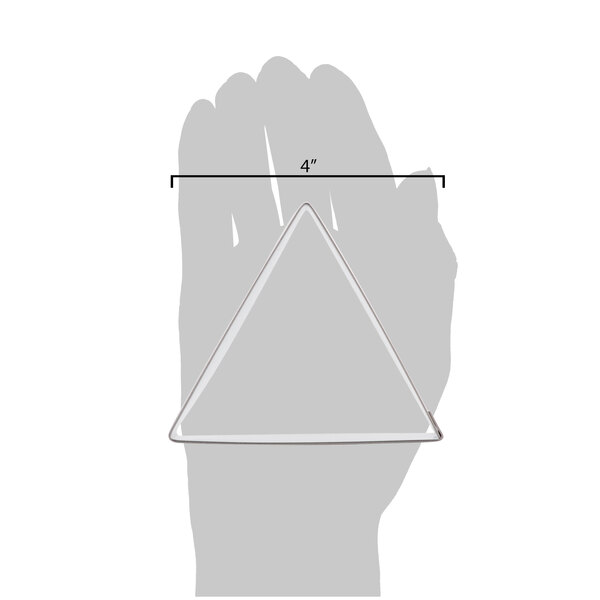 Ateco 5256 6-Piece Stainless Steel Plain Triangle Cutter Set