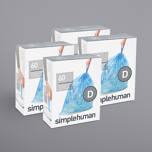 simplehuman CW0270MC 5.3 Gallon / 20 Liter Code D Blue Custom Fit ...