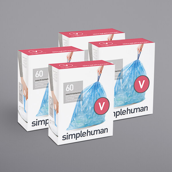 simplehuman CW0269MC 4.2-4.8 Gallon / 16-18 Liter Code V Blue Custom ...