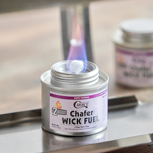 Choice 2 Hour Wick Chafing Dish Fuel with Safety Twist Cap - 24/Case