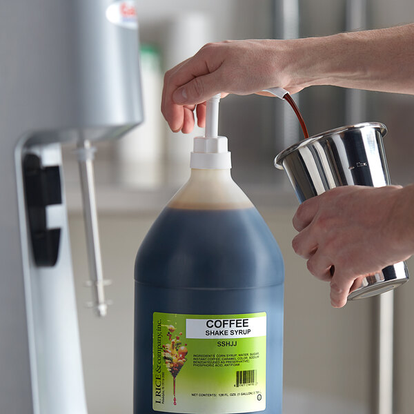 I. Rice 1 Gallon Coffee Milkshake Base Syrup - 4/Case