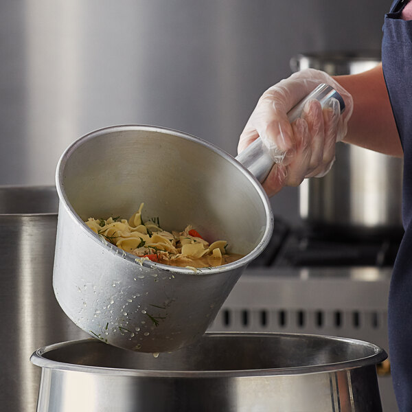 Vollrath 4752 64 oz. Aluminum Dipper with Angled Handle