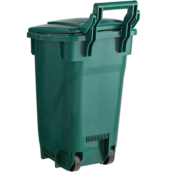 Toter 2613-SL-G100 Organics 13 Gallon Green Curbside Rectangular ...