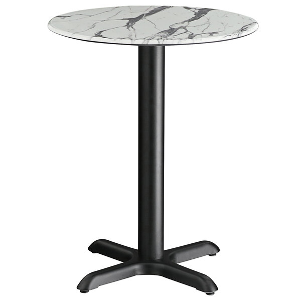 Lancaster Table & Seating Excalibur 24" Round Dining Height Table with ...