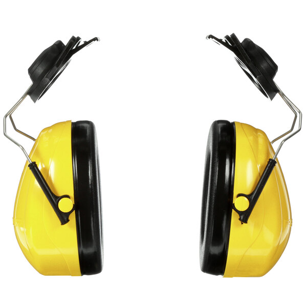 3M H9P3E PELTOR™ Optime™ 98 Black / Yellow Cap-Mount Earmuffs