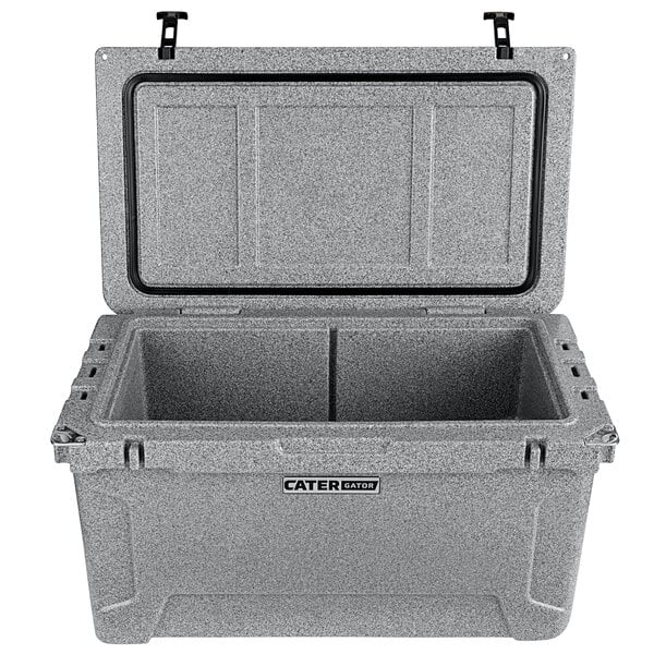 CaterGator CG65SPG Gray 65 Qt. Rotomolded Extreme Outdoor Cooler / Ice ...